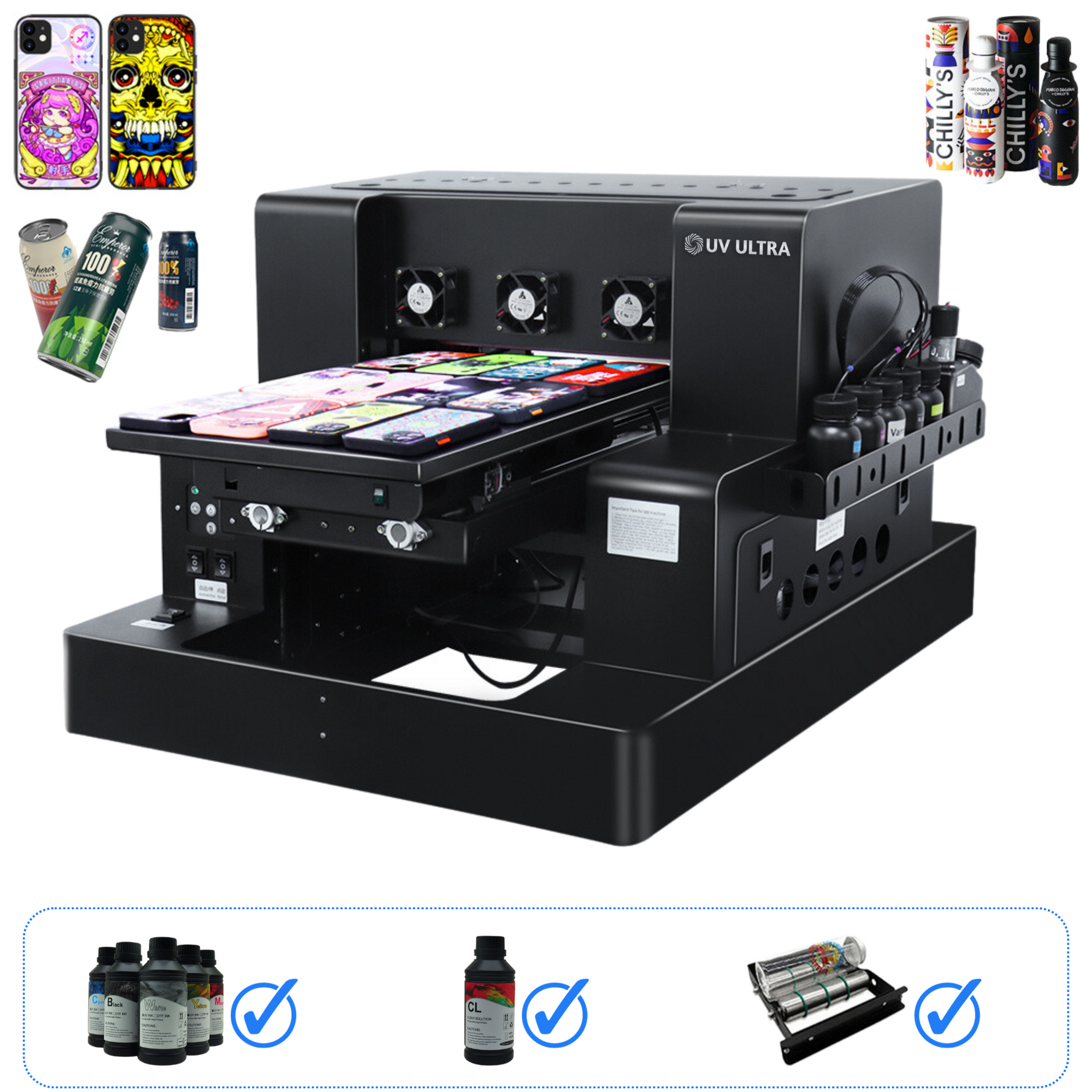 UV ULTRA A3 L805 UV Printer (Flatbed UV LED Printer) Bundle – DTF ULTRA