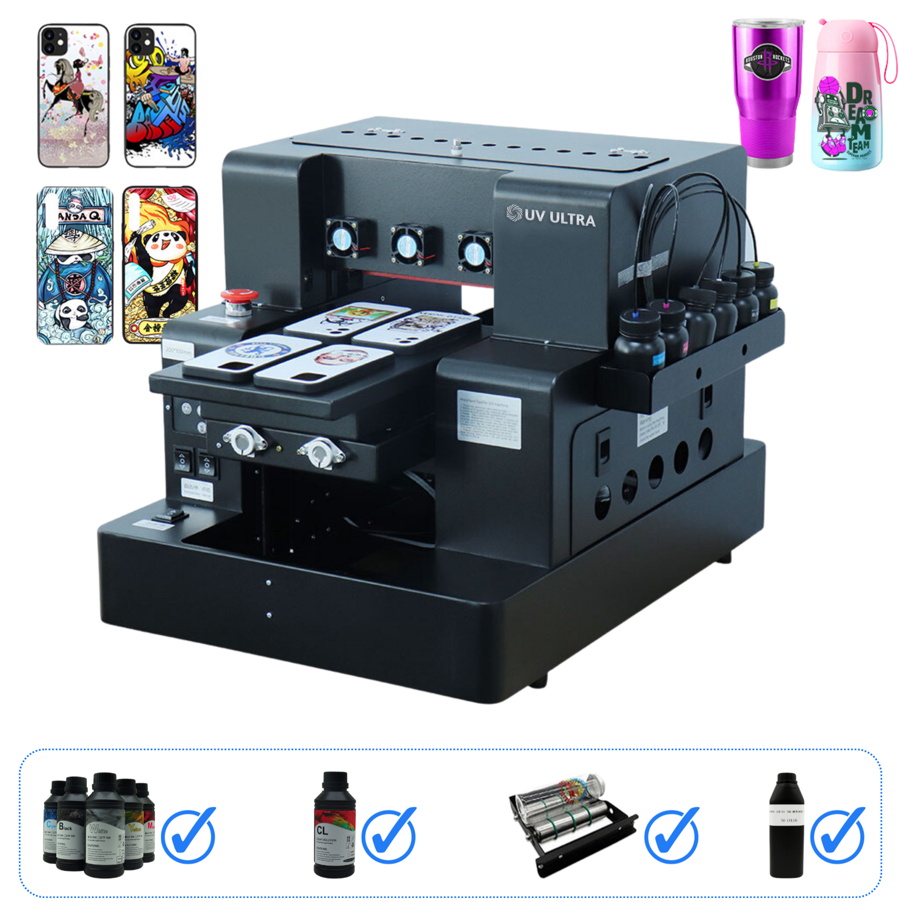 UV ULTRA A4 L805 UV Printer With Varnish (Flatbed UV Printer) Bundle ...